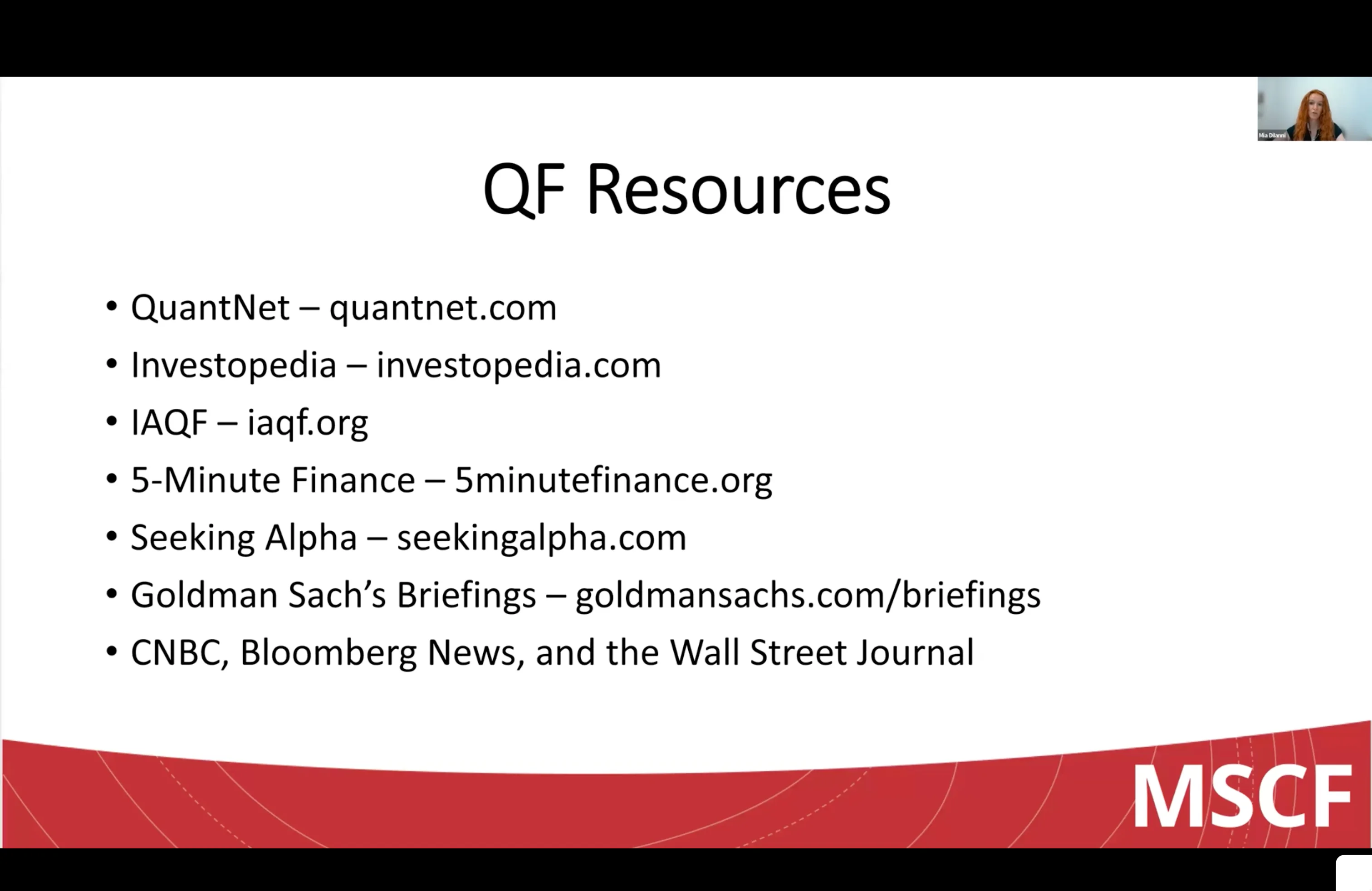 CMU MSCF resources | QuantNet